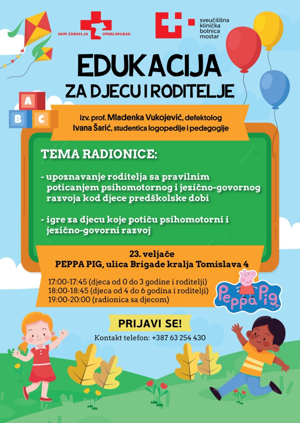 Edukacija za djecu i roditelje - Dom zdravlja Tomislavgrad